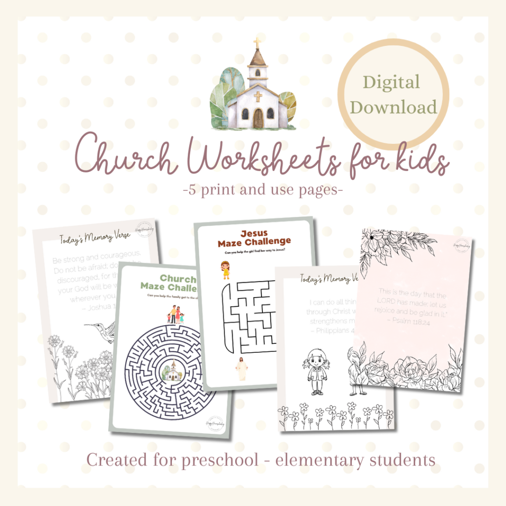 Church activities for kids – Happy Homeschooling