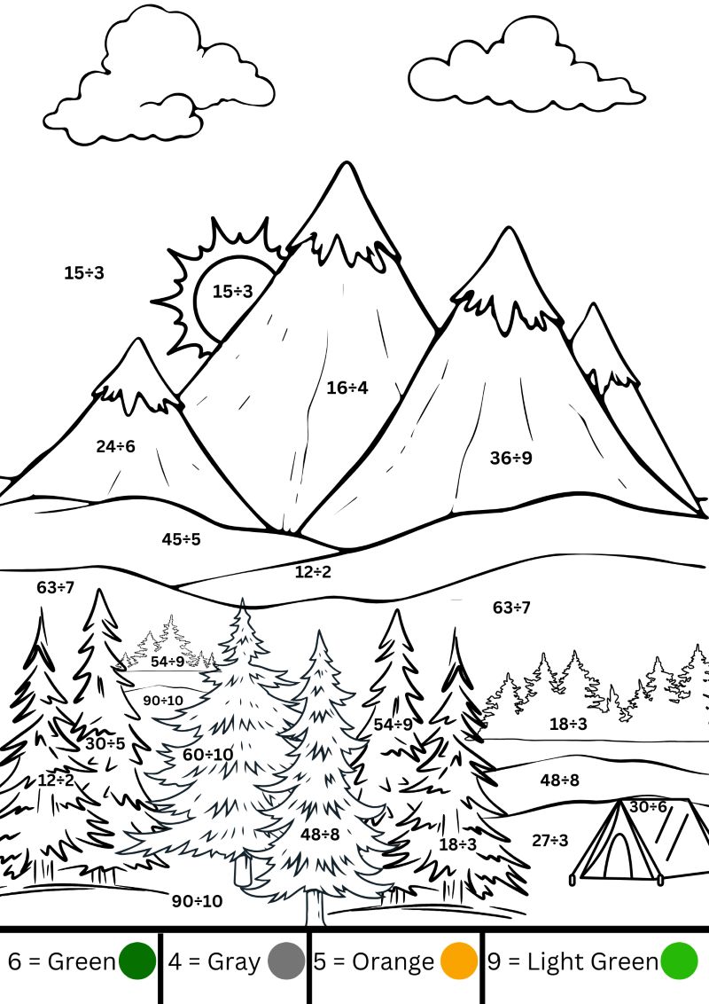 Math Facts Color By Number – Happy Homeschooling
